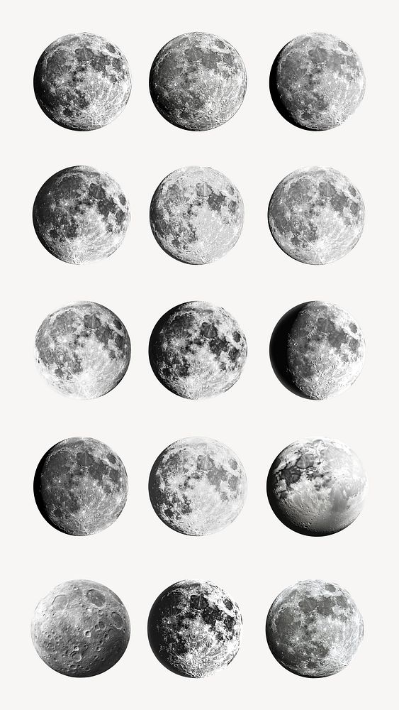 Full moon design element set | Free Photo - rawpixel