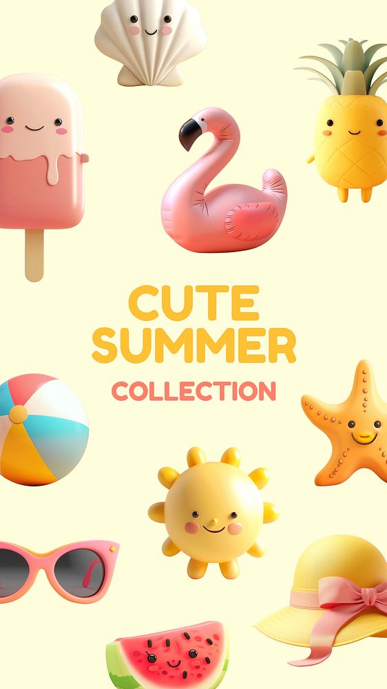 3d cute Summer design element | Free Photo - rawpixel