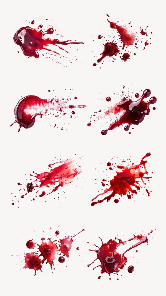 Blood splatter design element set | Free Photo - rawpixel