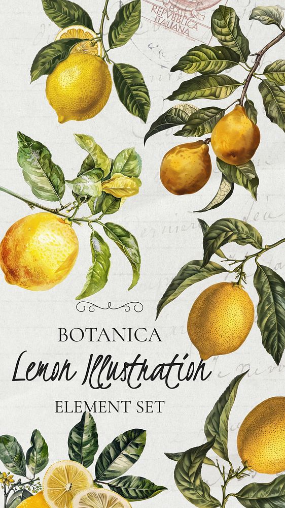 Vintage lemon illustration design element | Free Photo - rawpixel