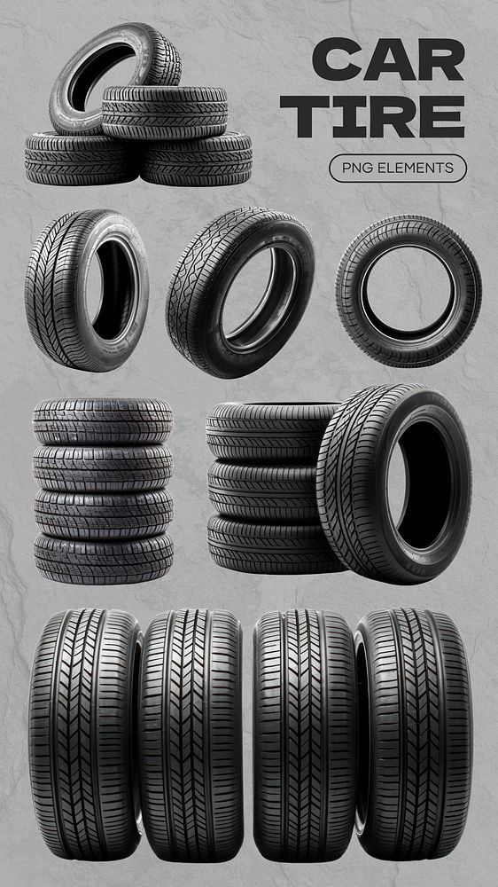 Car tire design element set | Free Photo - rawpixel