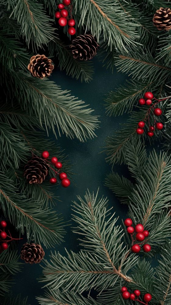 Christmas tree branches christmas wallpaper | Free Photo Illustration ...