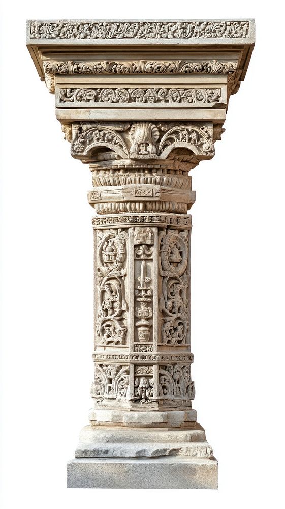 Intricate ancient stone column design | Free Photo - rawpixel