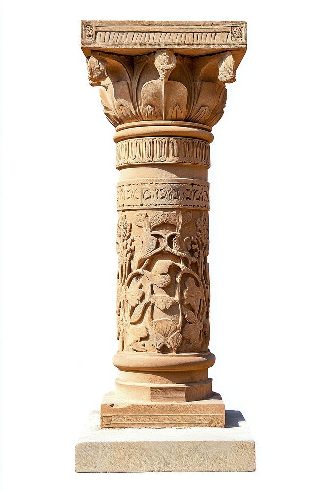 Ancient carved sandstone column | Free Photo - rawpixel
