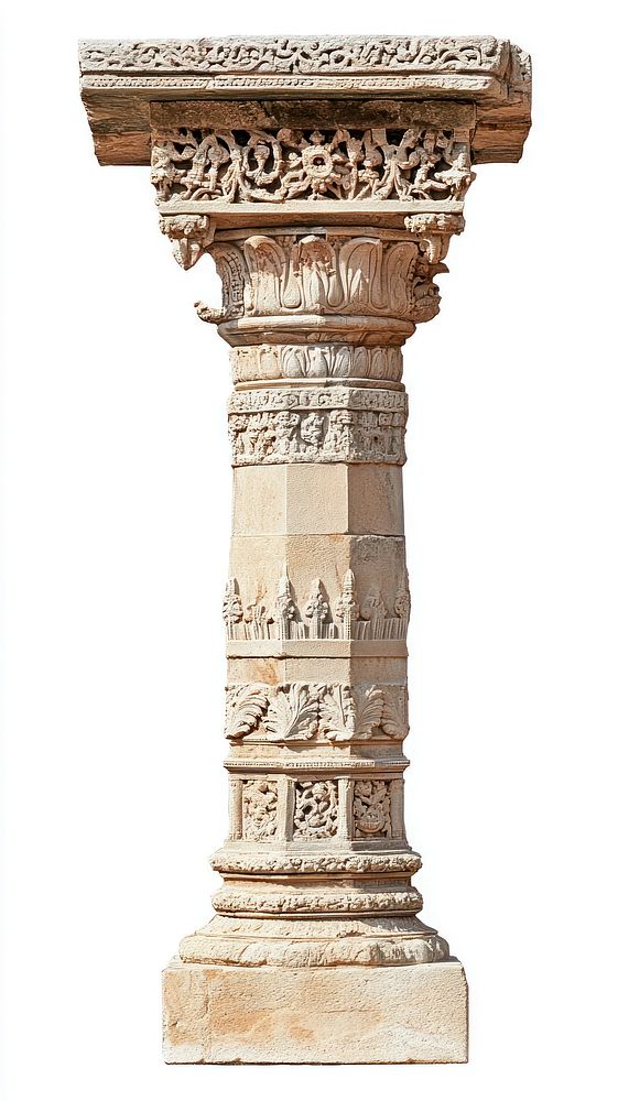 Intricate ancient stone column | Free Photo - rawpixel