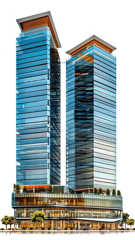 Tall twin office tower skyscrapers | Free Photo - rawpixel