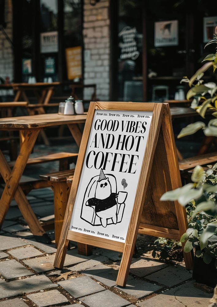 Outdoor coffee shop a-frame sign | Premium Photo - rawpixel