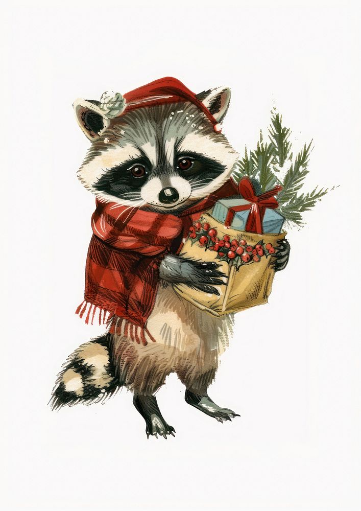 Raccoon character animal mammal person. | Free Photo Illustration ...