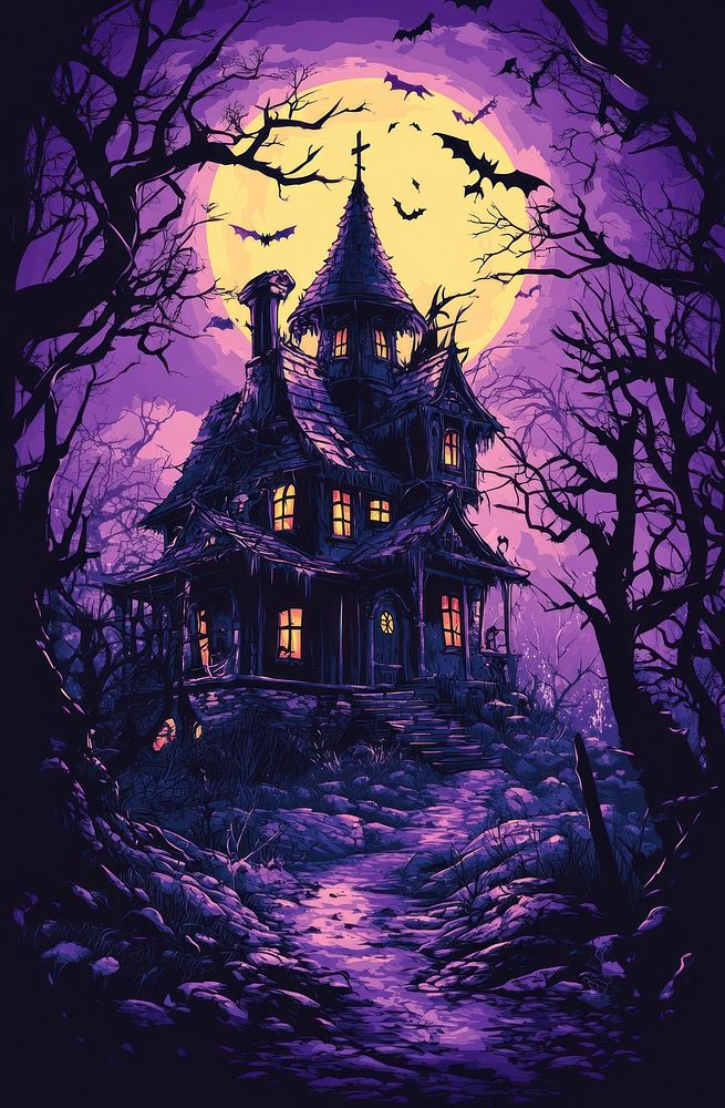 Haunted house wood architecture halloween | Free Photo Illustration ...