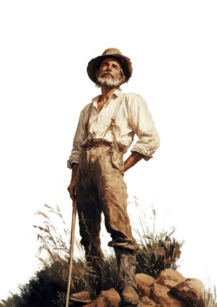 Rugged farmer standing outdoors | Free Photo Illustration - rawpixel