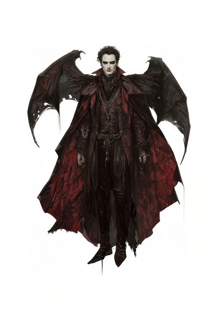 Dark fantasy vampire with wings | Free Photo Illustration - rawpixel