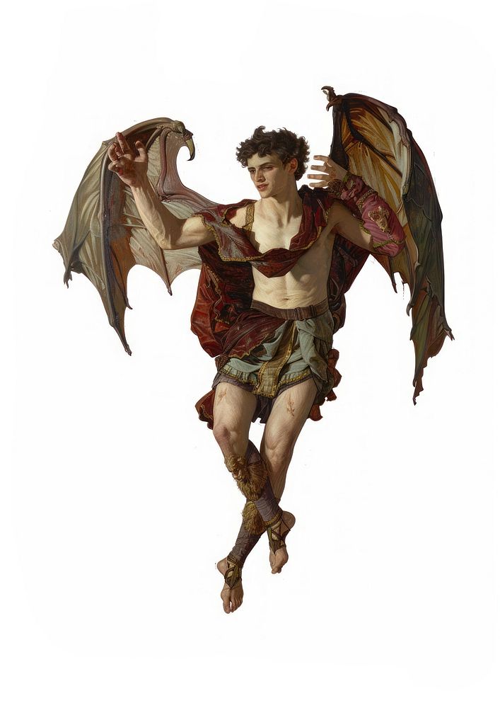 Mythical winged figure artwork | Free Photo Illustration - rawpixel