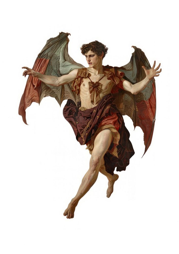Mythical winged figure art | Free Photo Illustration - rawpixel