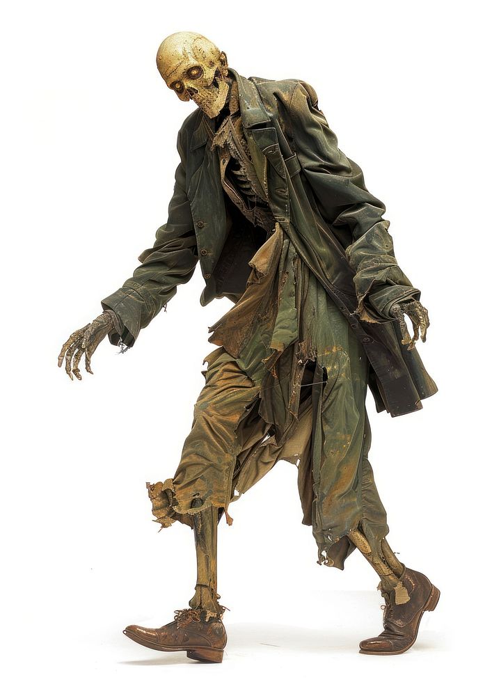 Creepy skeleton in tattered clothes | Premium Photo Illustration - rawpixel