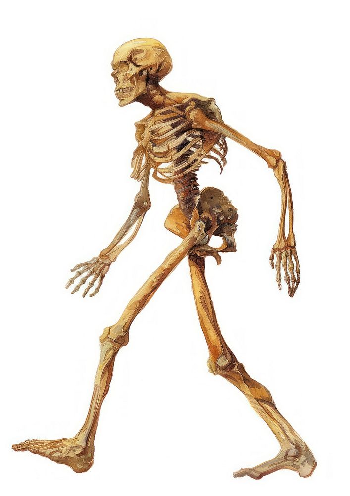 Walking skeleton anatomical illustration | Free Photo Illustration ...