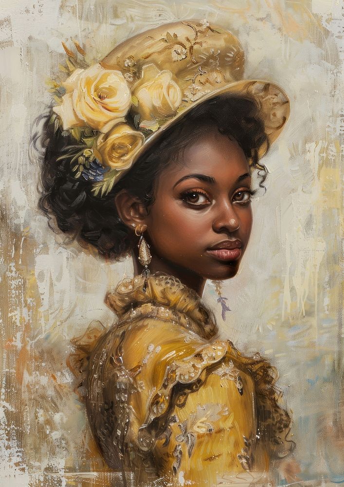 Elegant vintage portrait painting | Premium Photo Illustration - rawpixel