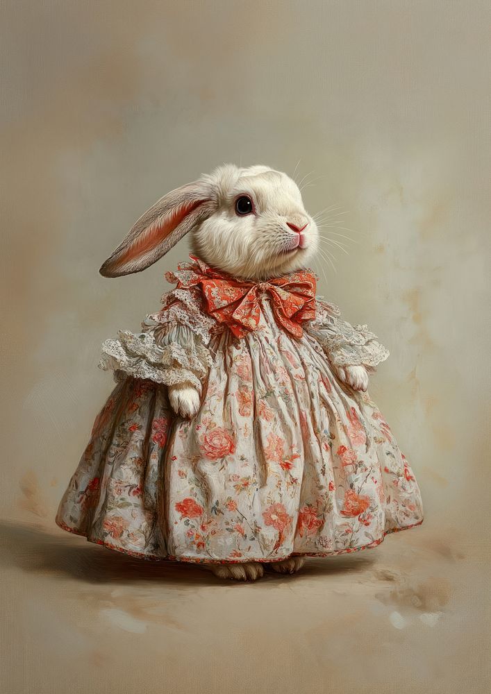 Animal rabbit human dress. | Free Photo Illustration - rawpixel
