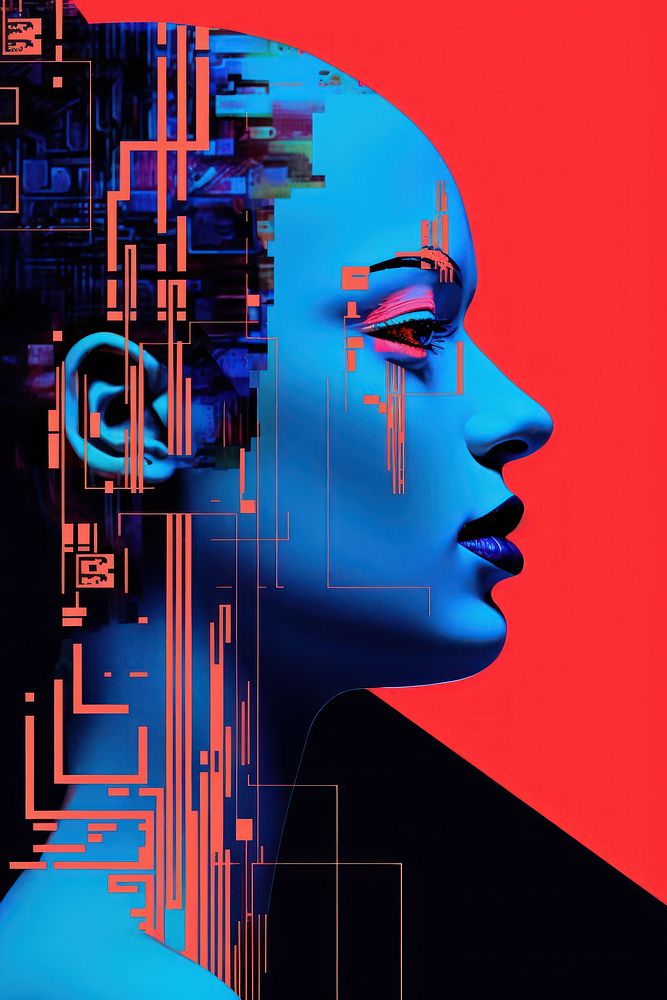 Artificial intelligence art artificial graphics. | Free Photo - rawpixel