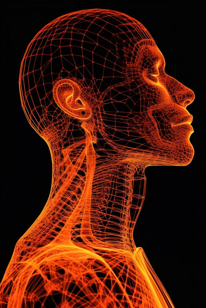 Human body wireframe design illustration. | Free Photo - rawpixel