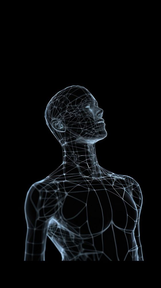 Human body wireframe design visualization. | Free Photo - rawpixel