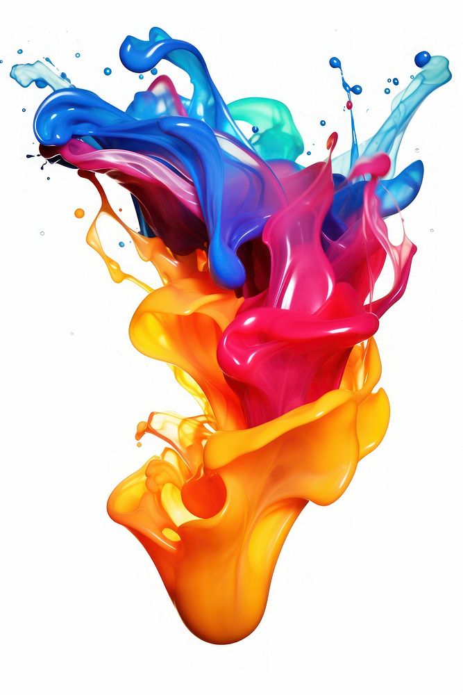 Rainbow liquid splash art expression | Free Photo - rawpixel