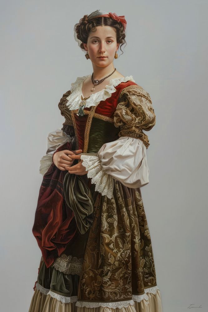 Female dress renaissance painting portrait. | Free Photo Illustration ...
