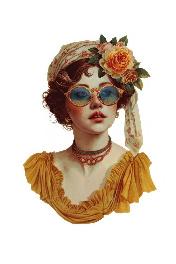 Female portrait illustration accessories. | Free Photo Illustration ...