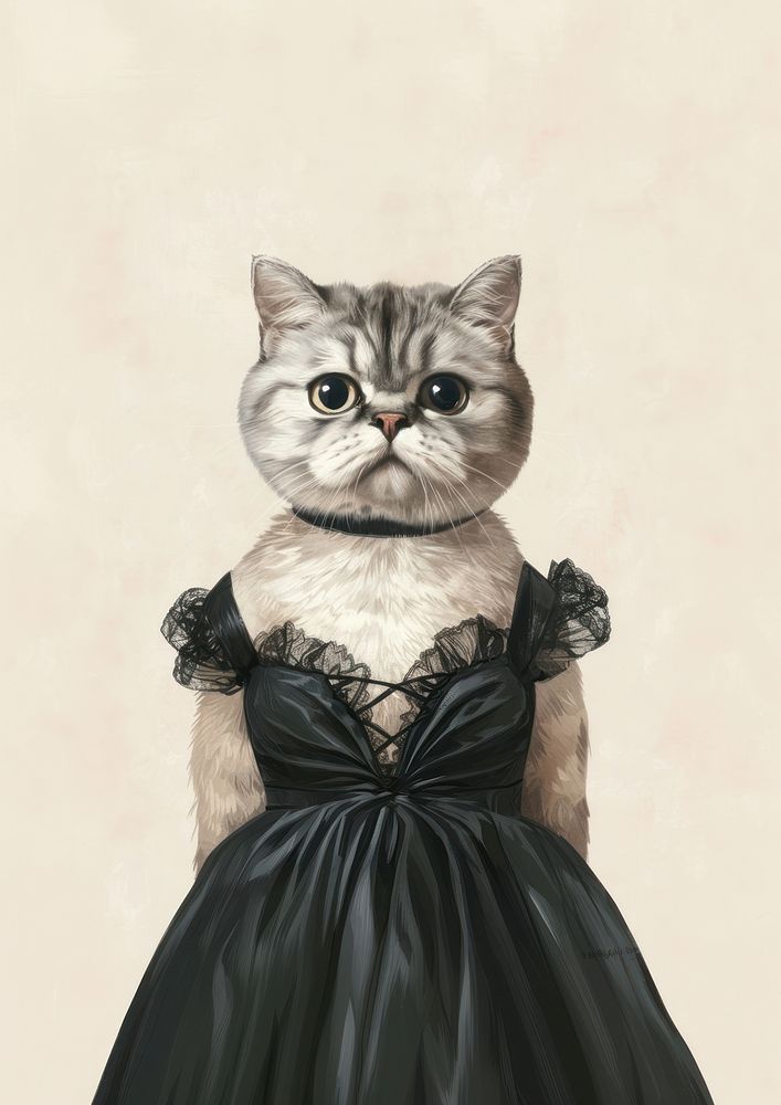 female persian shorthair cat wearing | Free Photo Illustration - rawpixel