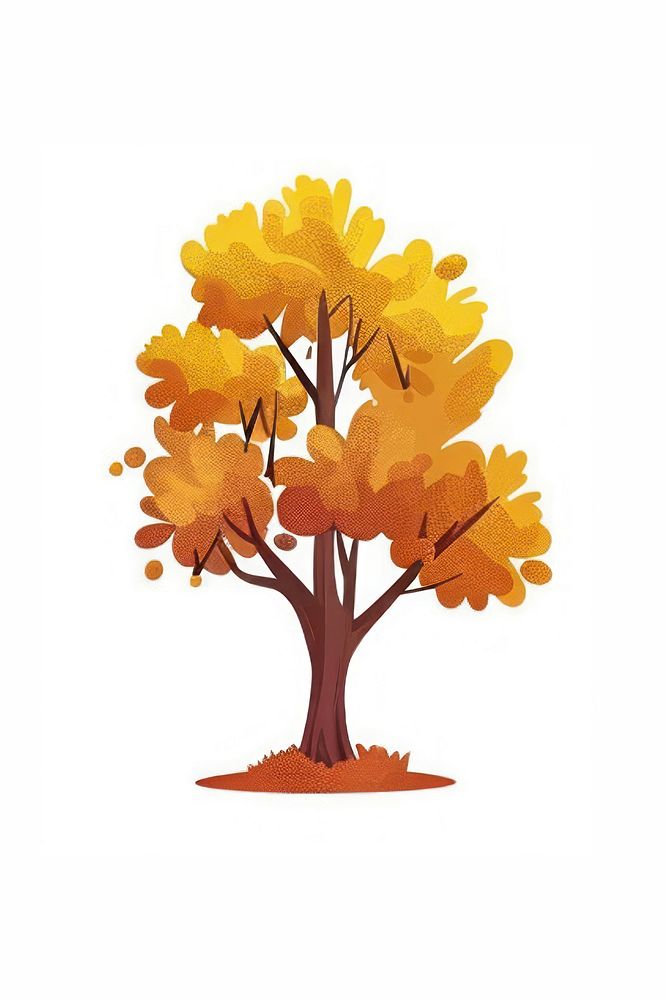 Vibrant autumn tree illustration | Free Photo Illustration - rawpixel