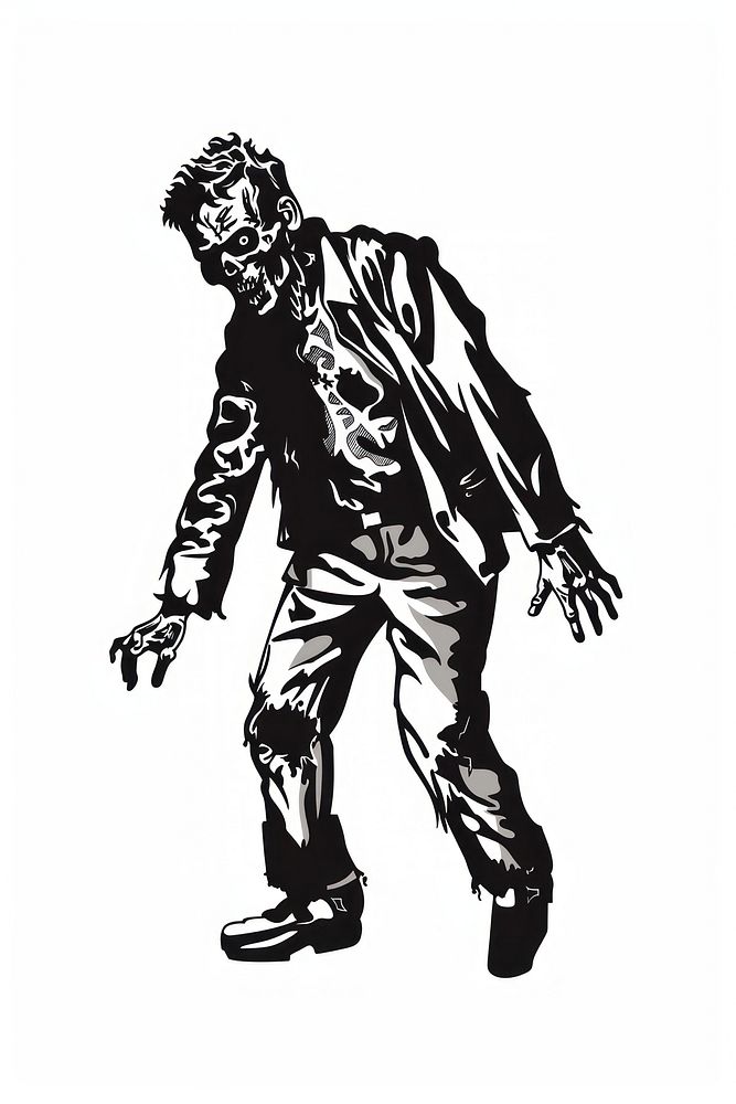 Grayscale zombie illustration, horror theme | Free Photo Illustration ...