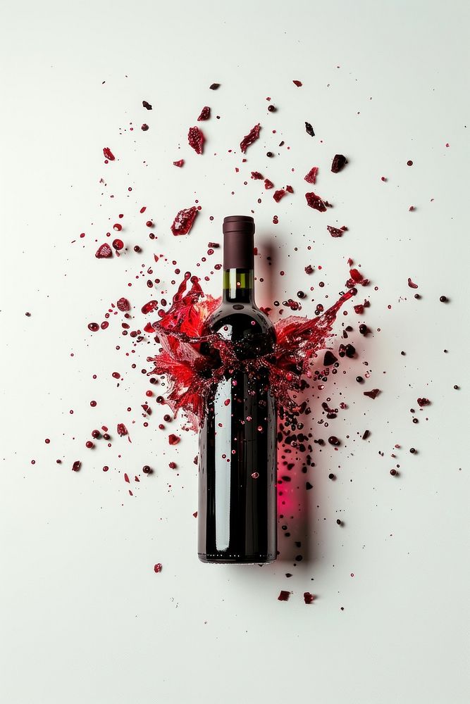 Exploding bottle red wine explosion | Free Photo - rawpixel