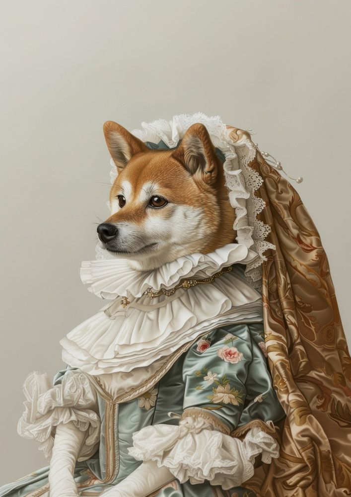 Painting portrait costume animal. | Free Photo Illustration - rawpixel