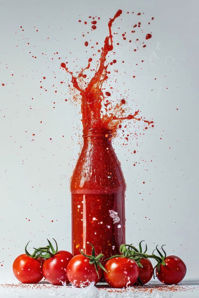 Exploding bottle tomato sauce food | Free Photo - rawpixel