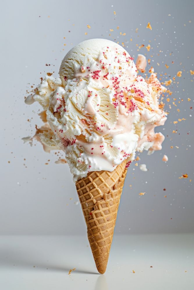 Exploding ice cream cone food | Free Photo - rawpixel