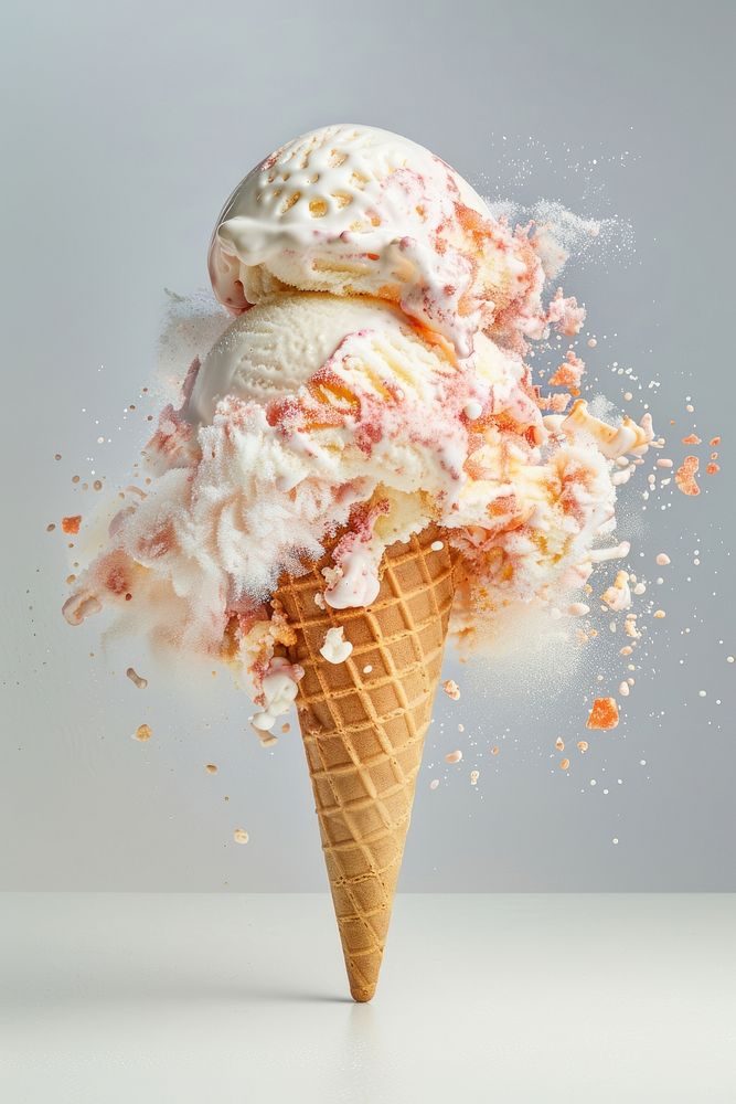 Exploding ice cream food explosion | Free Photo - rawpixel