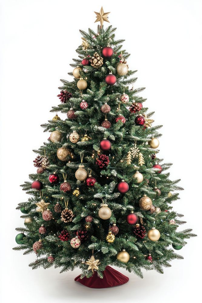 Real Christmas tree christmas decorated | Free Photo - rawpixel