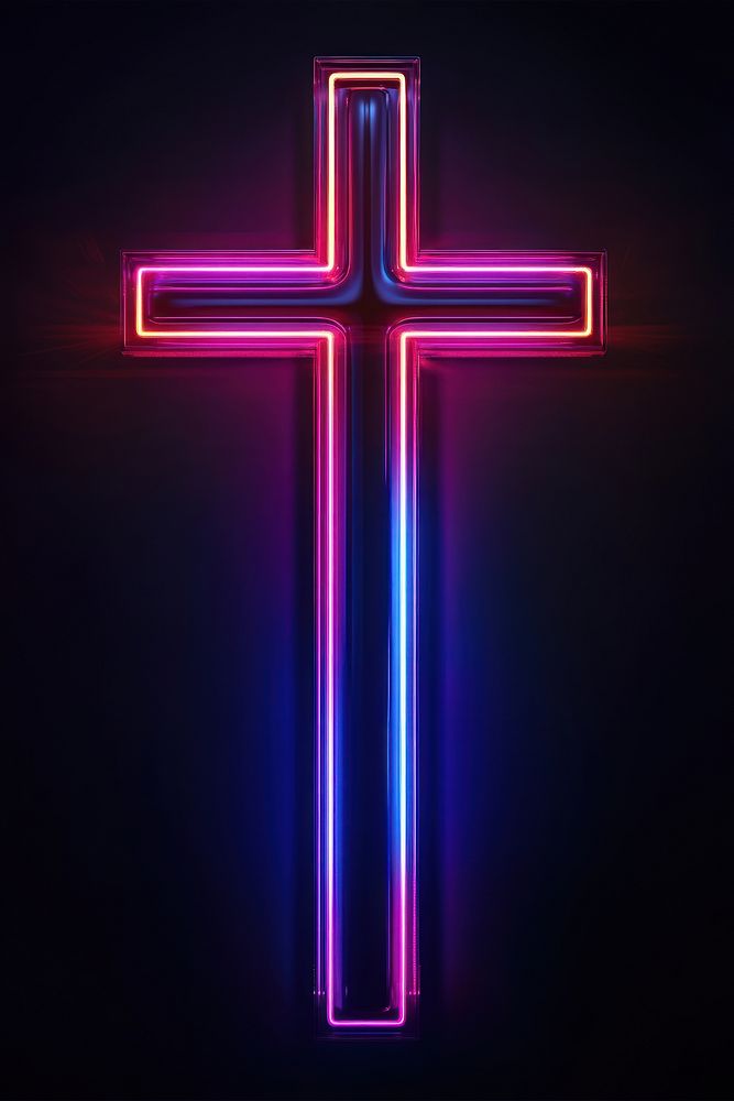 Cross lights neon background | Free Photo - rawpixel