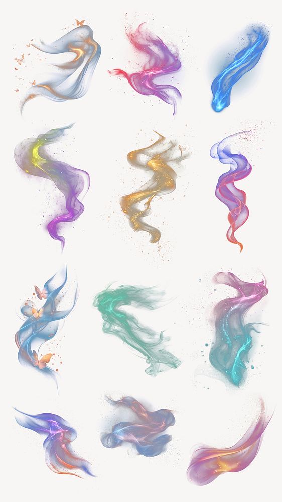 Ethereal flow design element set | Free Photo - rawpixel