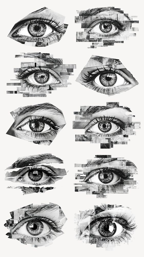 Human eyes collage design element | Premium Photo - rawpixel