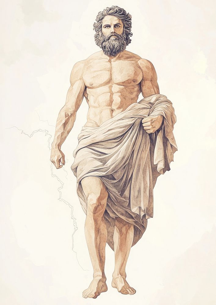 An ancient greek Zeus carry | Free Photo Illustration - rawpixel