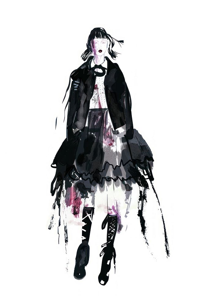 Gothic fashion illustration female woman. | Free Photo Illustration ...
