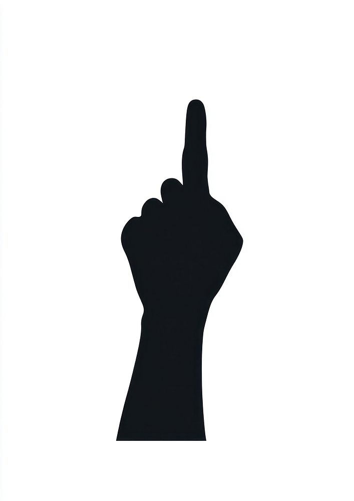 Hand pointing silhouette black white | Free Photo Illustration - rawpixel