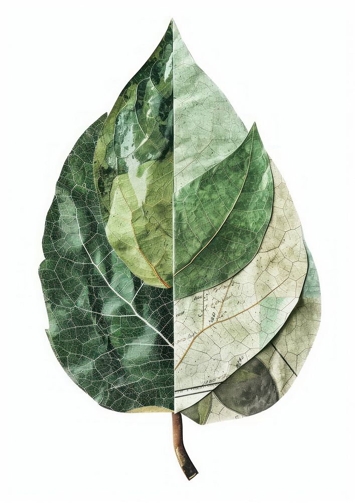 Leaf shape collage cutouts plant | Free Photo Illustration - rawpixel