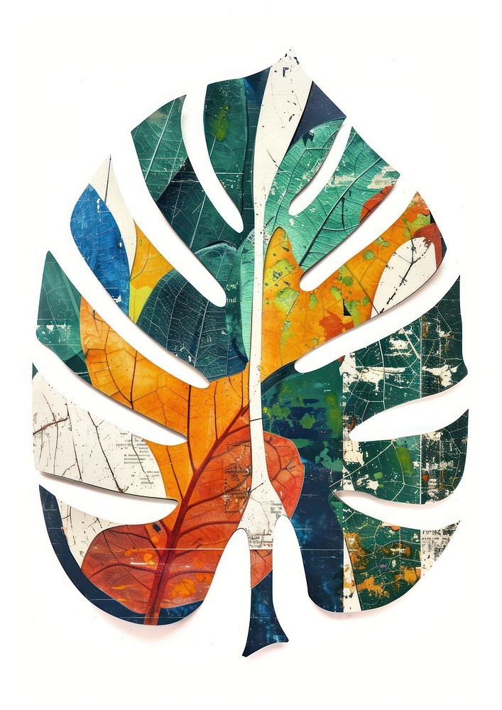 Leaf shape collage cutouts nature | Free Photo Illustration - rawpixel