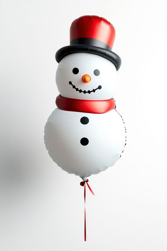 Snowman balloon winter white decoration. | Free Photo - rawpixel