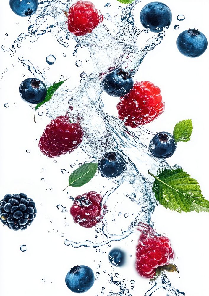 Berries flying air berries water | Free Photo - rawpixel