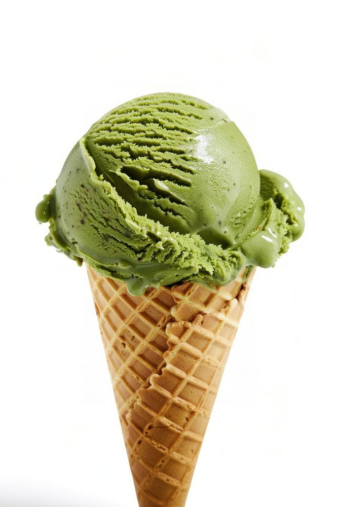 Matcha ice-cream cone dessert green | Free Photo - rawpixel