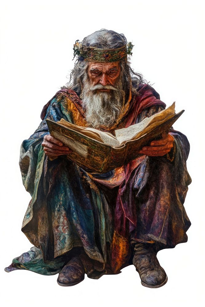 wizard reading ancient scrolls vintage | Free Photo - rawpixel