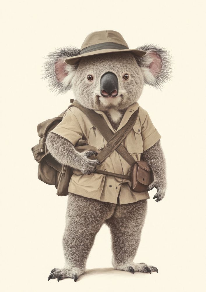 Koala an Australian bushman outfit | Free Photo Illustration - rawpixel