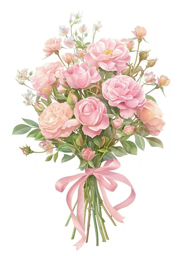 Coquette rose bouquet roses art | Free Photo Illustration - rawpixel